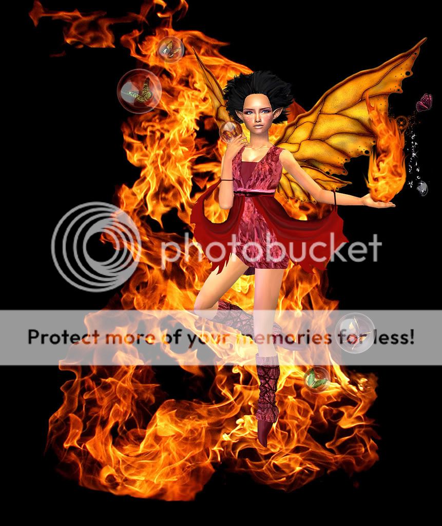 Woman Fire Fairy Animated Art Dark Photo by bucielo | Photobucket